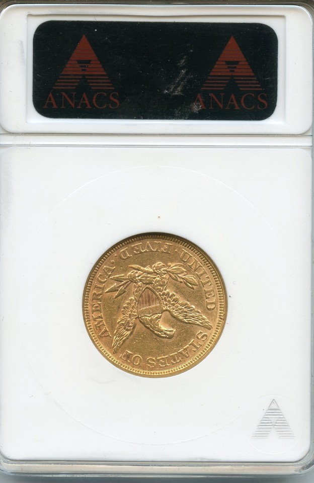 1853-P Liberty Gold $5 ANAC AU50 Nice Eye Appeal Nice Strike RE-GRADE ...
