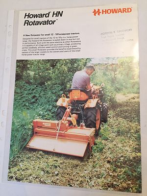 HOWARD Rotavator HN Compact tractor size Original 1978 Vintage Sales ...