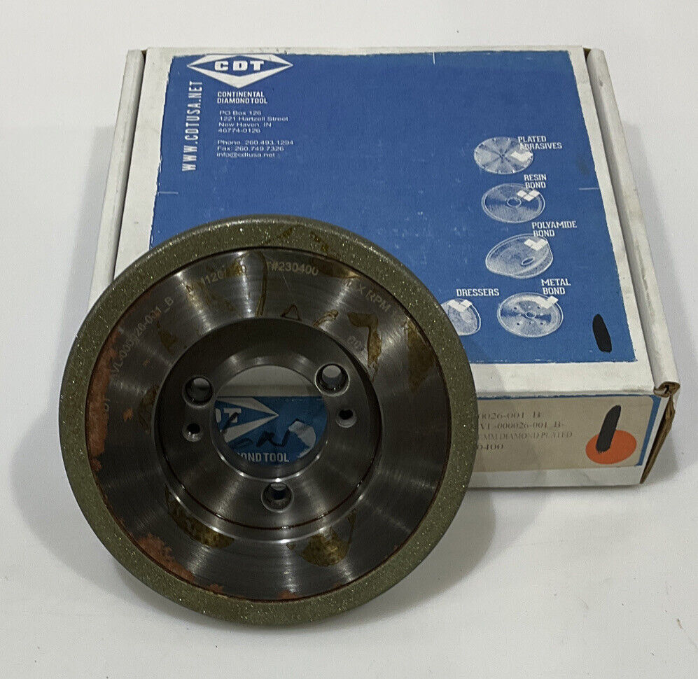 CONTINENTAL DIAMOND TOOL 230400 120/140 GRIT 5.795” DIAMETER GRINDING ...