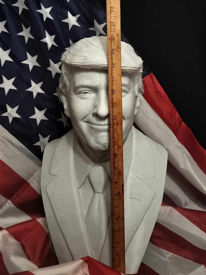 LIFE SIZE YUGE 20 inch! Donald Trump Statue / Bust President MAGA 2024 ...