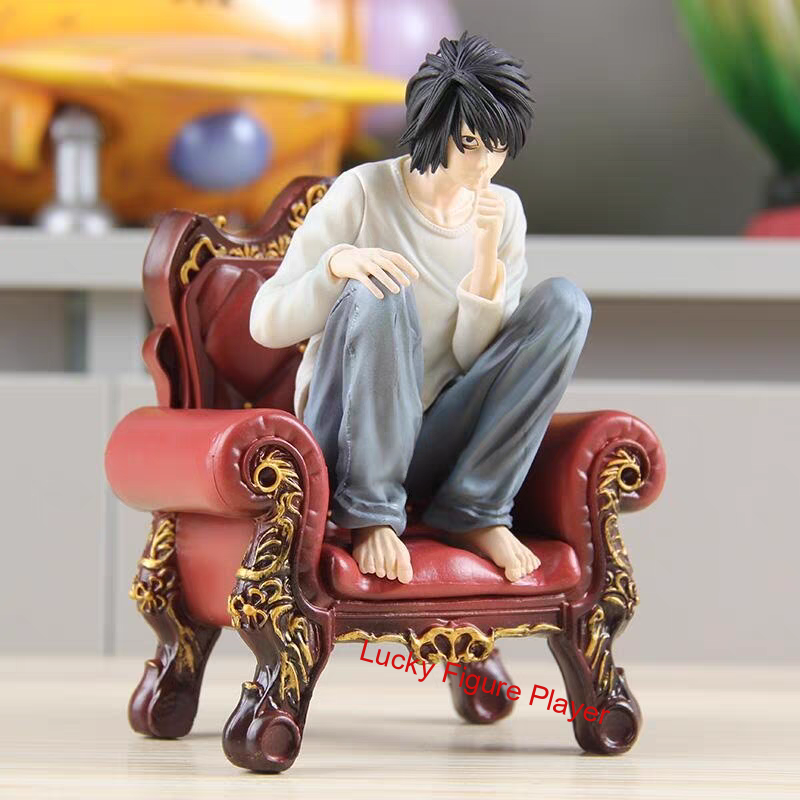 Anime DEATH NOTE L·Lawliet 17cm PVC Model Toy Sofa Squatting Figure ...