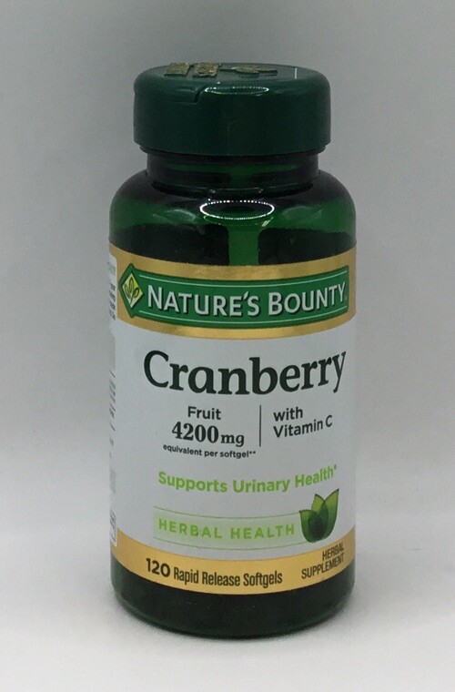 Nature's Bounty Cranberry 4200 mg with Vitamin C 120 count Exp 05/31 ...