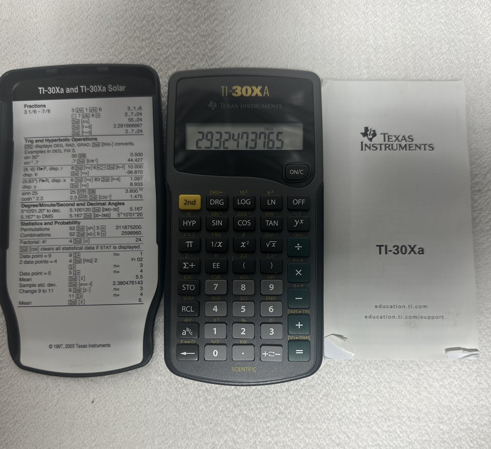 Texas Instruments TI-30Xa Solar Scientific Calculator 33317039944| eBay