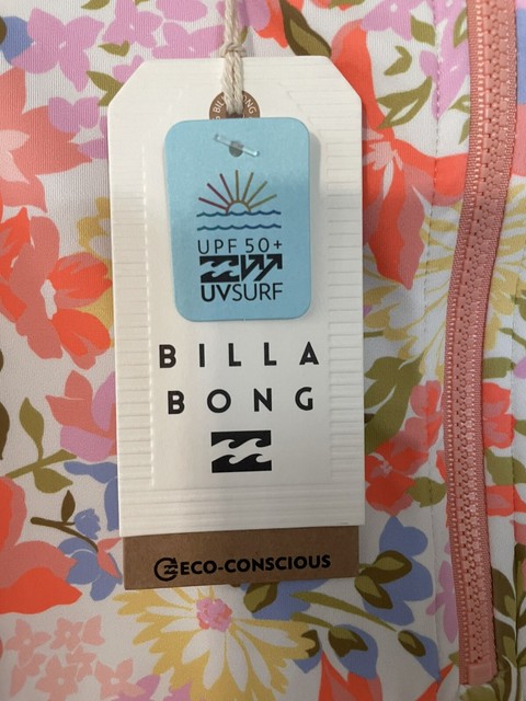 Little girl’s Billabong Long Sleeve Surfsuit Rash Guard Size L 12 for ...