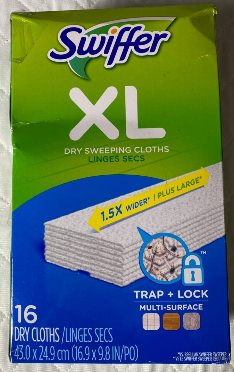 Swiffer XL Dry Sweeping Cloths Trap + Lock Multi Surface 16 Count NEW | eBay