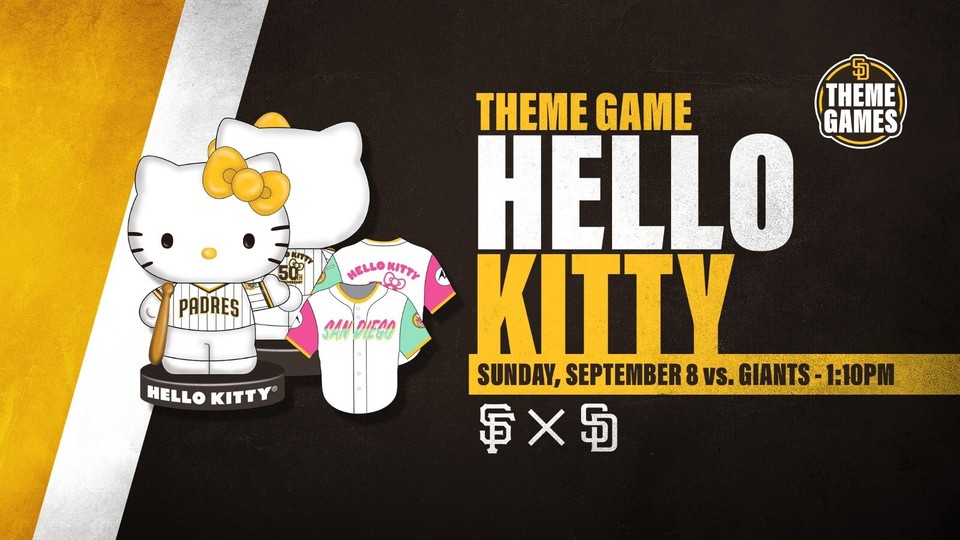 🐱 San Diego Padres Hello Kitty 50th Anniv Theme Game Bobblehead 9/8/24 ...