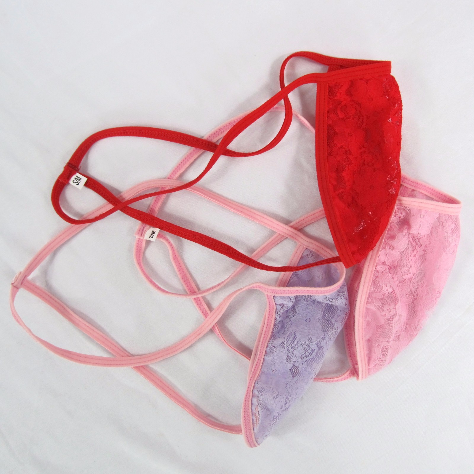 K245 Men's String Pouch G-string thong seamless pouch stretchy Lace ...