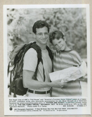 Bob Saget & Son Brian Bonsall 'Father & Scout 1994 promo press photo ...