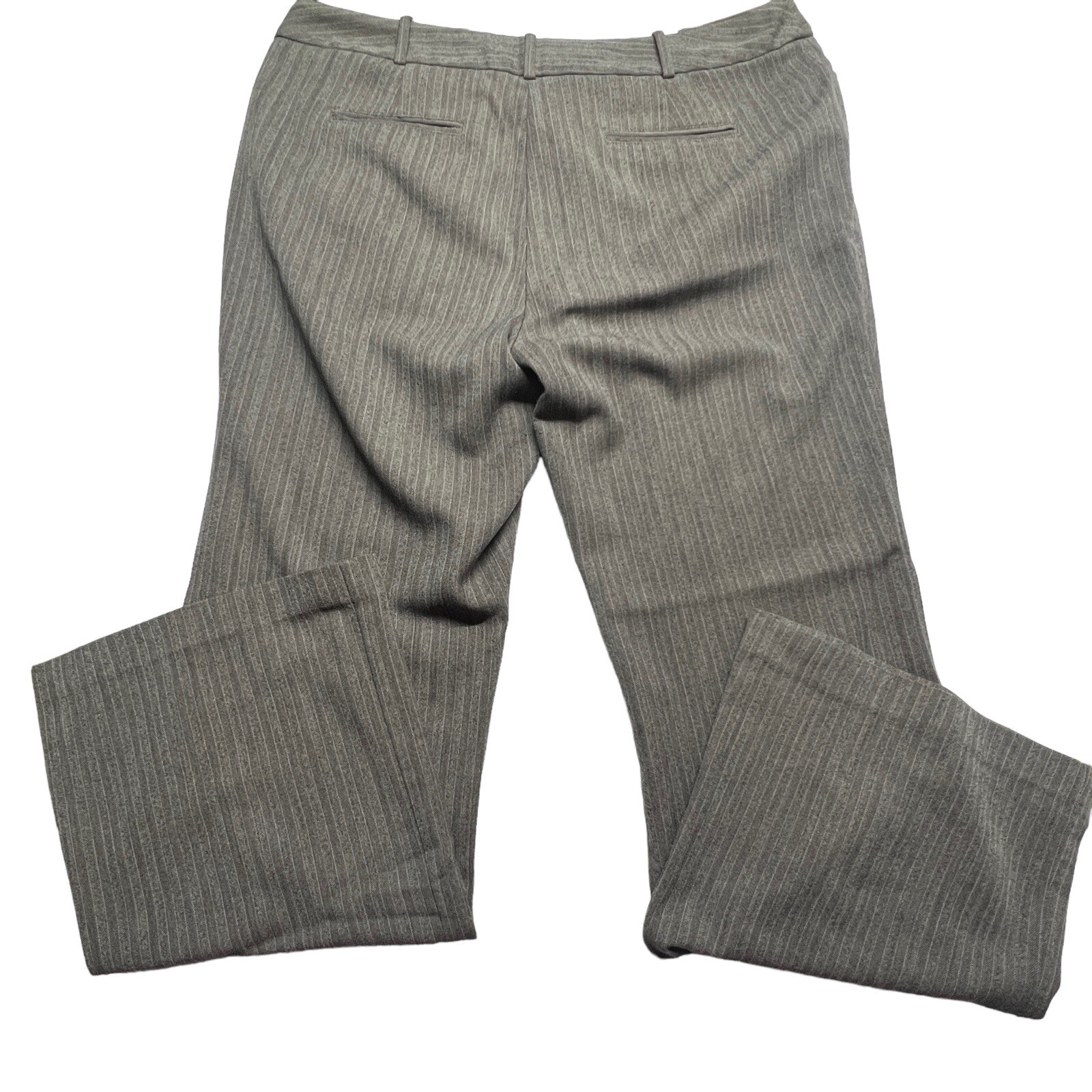 George Pants Womens 16 Striped Grey Dress Slacks Flat… - Gem