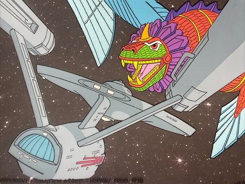 STAR TREK Animation Cel LE Background Production art ENTERPRISE Cartoon ...