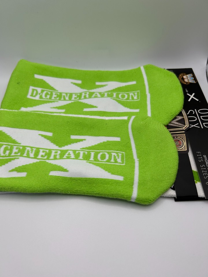 Odd Sox x D-Generation X Crew Socks | DX WWE Wrestling Green/White ...