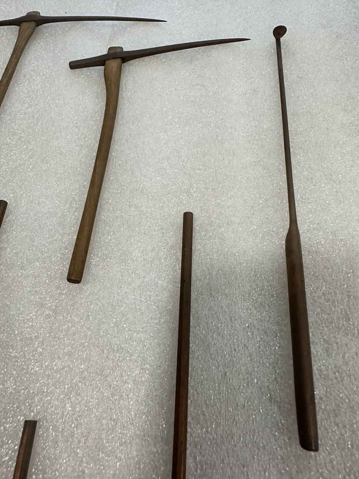 Vintage Salesman Sample Miners Tools Brass Picks Scoop Drill Original ...