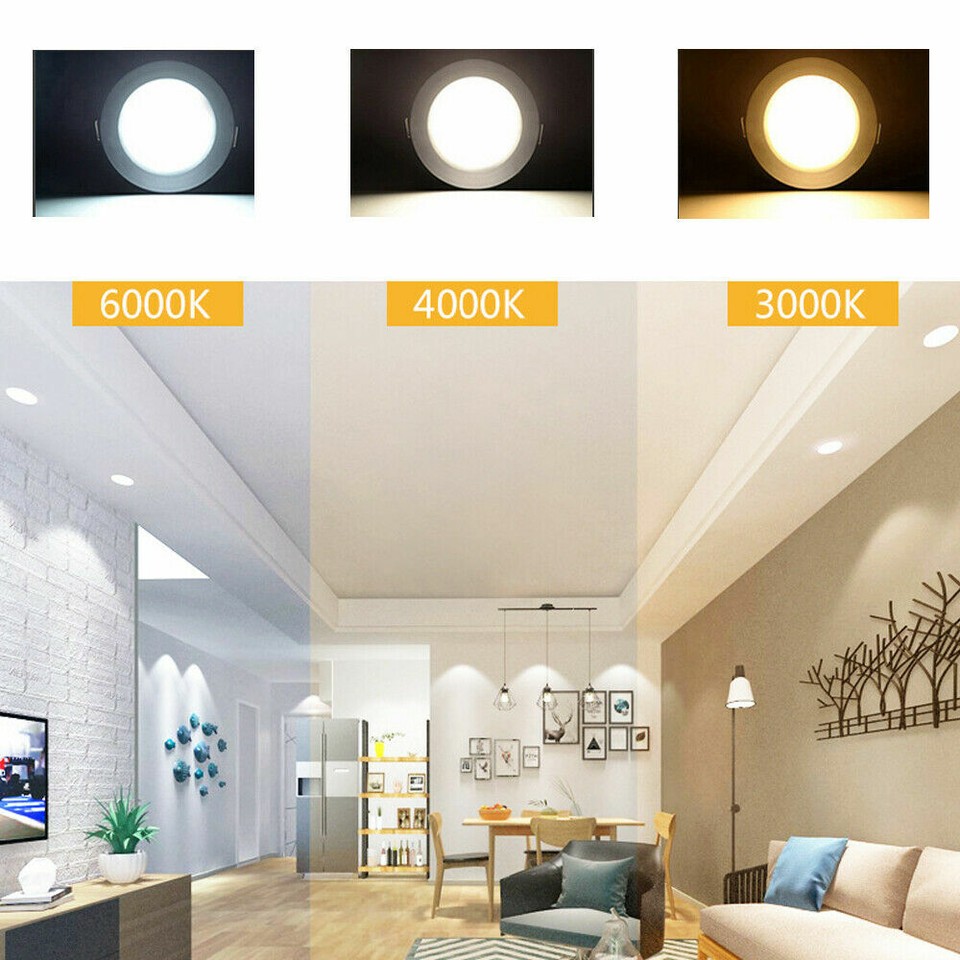 LED Round LED Recessed Downlight 6500K 3000K Ceiling Light Lamp | eBay