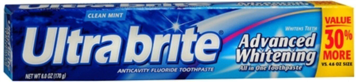 Ultra brite Advanced Whitening Toothpaste Clean Mint 6 oz 35000566850 ...