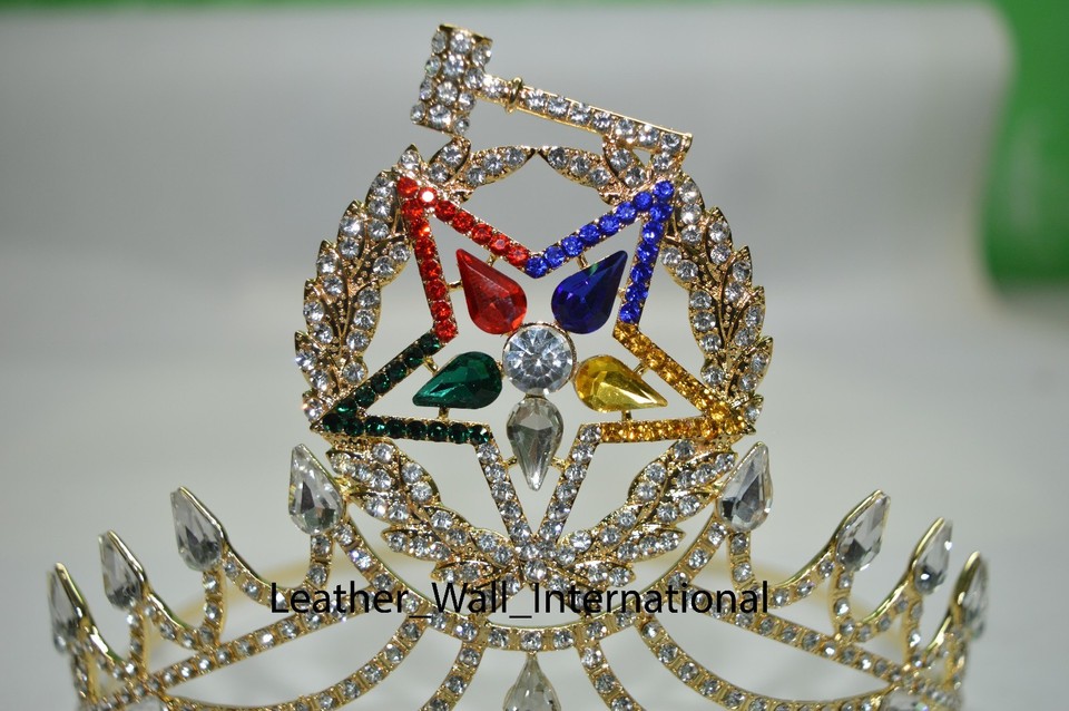 Freemason Masonic OES Grand Matron Crown in Gold with Rhinestones, OES ...