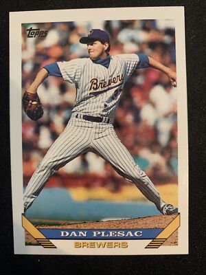 1993 Topps Baseball Card #16 Dan Plesac Milwaukee Brewers NmMt Free ...