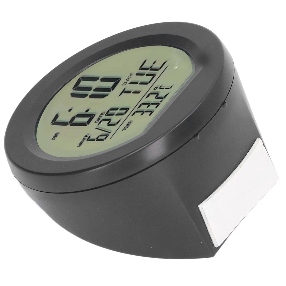 Digital Temperature Dashboard Clock Solar Powered Car Digital ...