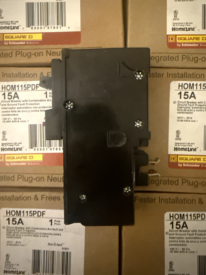 10PCS SQUARE D HOMELINE HOM115PDF HOM115PDFC PLUG ON NEUTRAL 15A AFCI ...