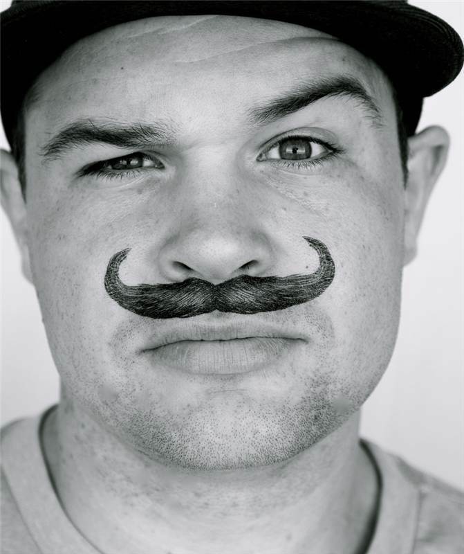Mustache Face Tattoos