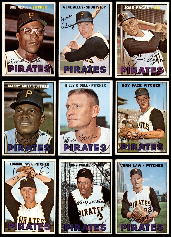 1967 Topps Pittsburgh Pirates Team Set 5.5 - EX+ 6860976 | eBay