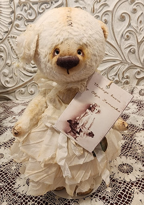 OOAK Artist Teddy Bear Olga Fomenko Russia 11 inch Vintage White Bear ...