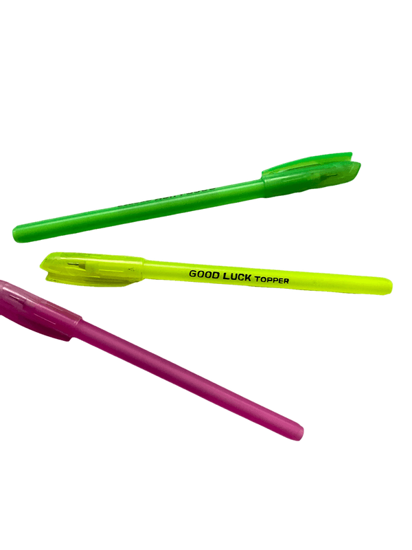 Good luck gel pens 0.6mm bright neon colours, school/home office ...
