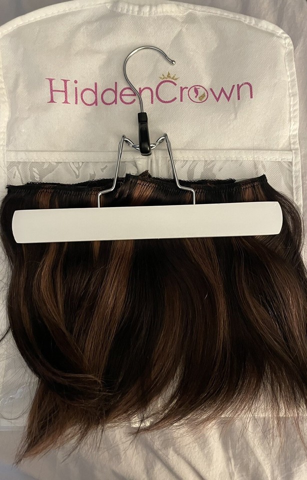 Hidden Crown, 8" Crown Clip In, Extensions, 100% Human Remy Hair, Brown ...