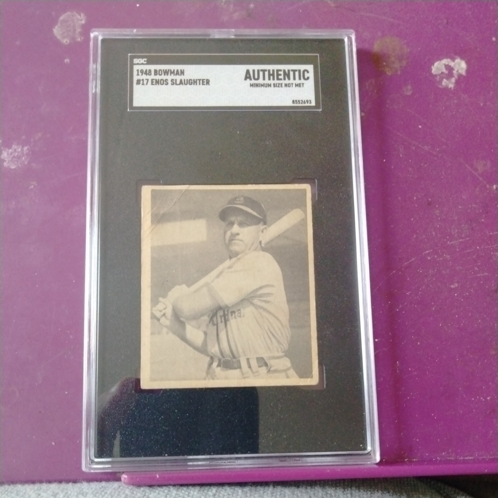 1948 Bowman ENOS SLAUGHTER ROOKIE Cardinals #17 SGC AUTHENTIC RARE* | eBay
