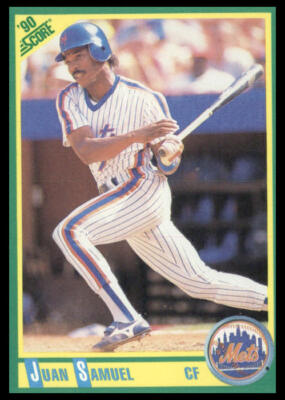 1990 Score #198 Juan Samuel New York Mets Baseball Card | eBay