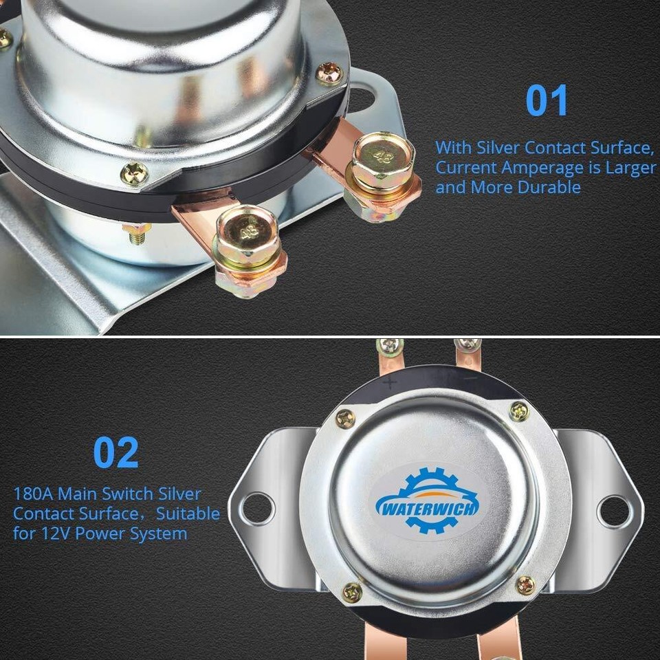 180A 12V Wireless Remote Master Battery Disconnect Switch Power Cut Off ...