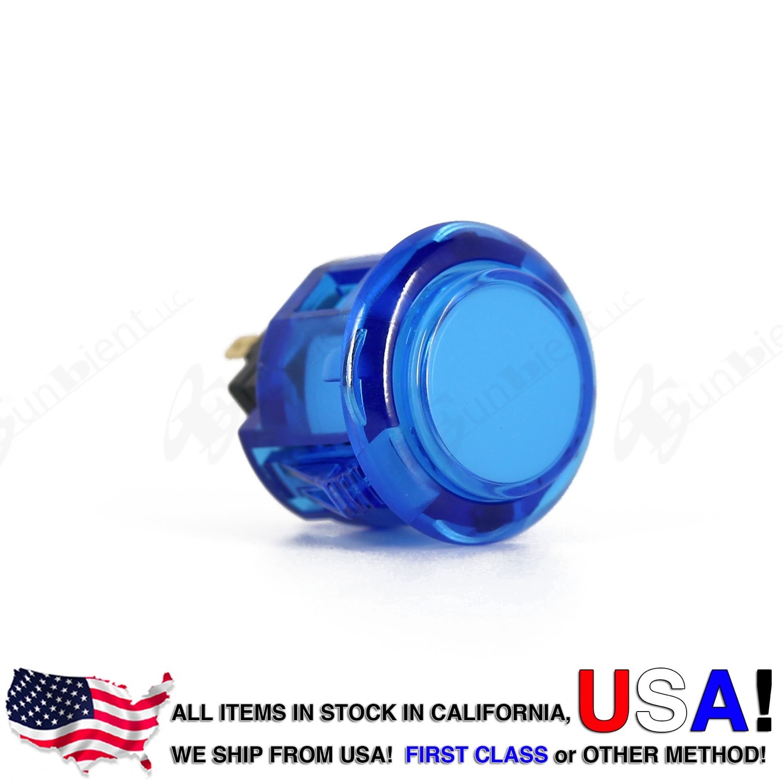 Sanwa Original OBSC-24 Blue Translucent Push Button JAMMA guitar killswitch | eBay