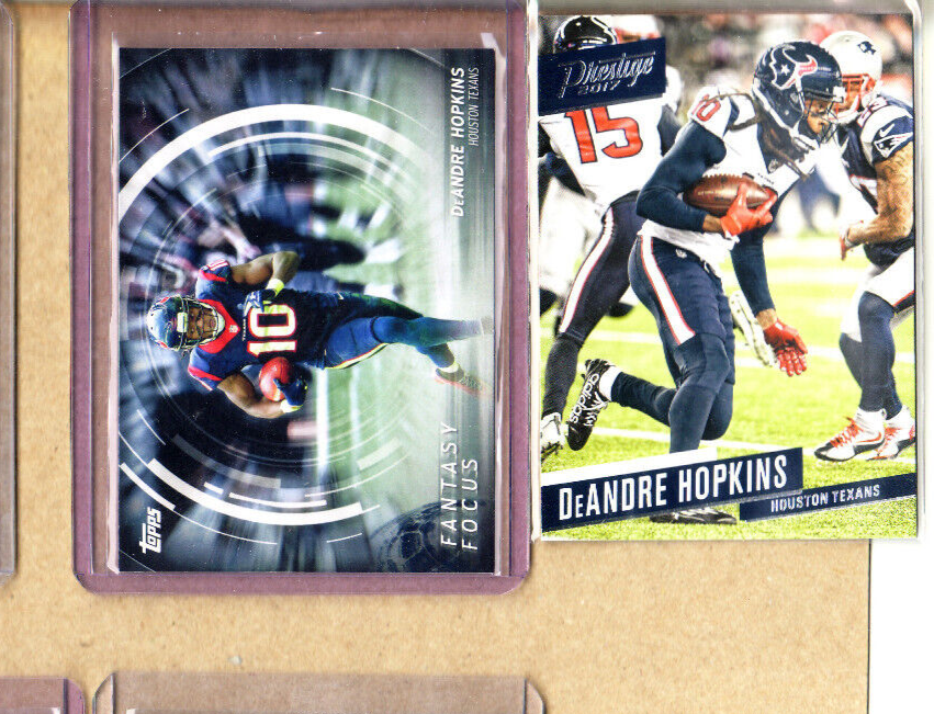 DeAndre Hopkins-2 Card Lot-2017 Prestige+2015 Topps Fantasy Focus ...