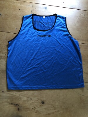 Macron Soccer Practice Bib Vest Pinney Jersey Bright Blue EUC Barely ...