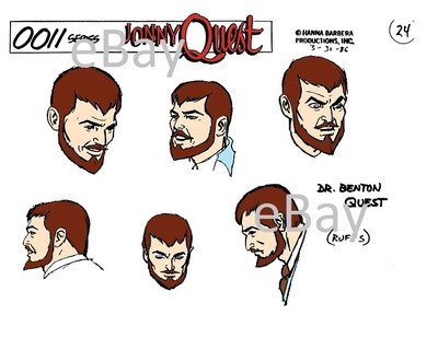 JONNY QUEST MODEL SHEET PRINT Hanna Barbera - DR. BENTON QUEST HEADS | eBay