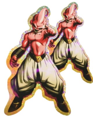 2X 4.5" Kid Buu DBZ Laptop PS4 XBOX Skateboard Phone Decal Super Foil ...