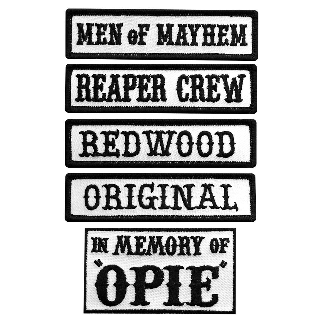 Officer Title Rank Vest Patches Original Opie MC Biker Club Patch (5pc ...