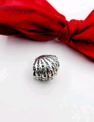 Genuine Pandora Silver Ariel's Sea Shell Disney Princess Charm Zirconia ...