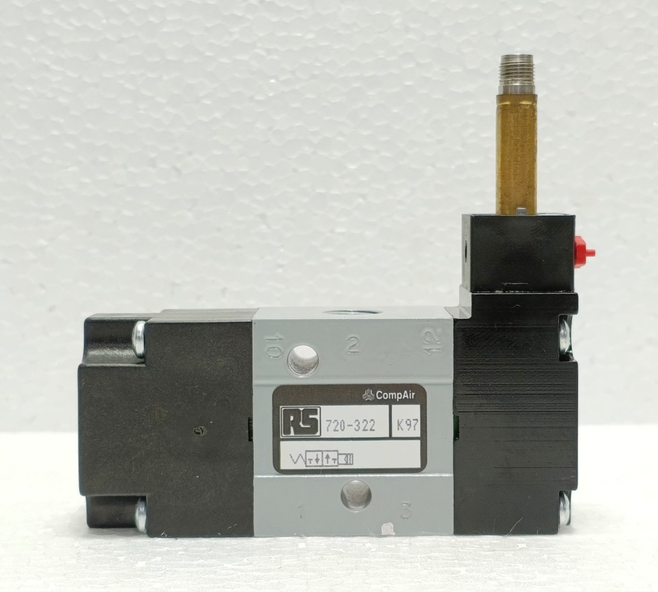CompAir/RS 720-322 Solenoid Valve 3/2 Spring Return 1/4" BSP Pneumatic ...