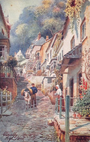 Clovelly High Street Tucks 7464 Oilette Postcard (B293) | eBay UK