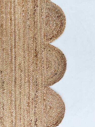 Runner Jute Rug Scallop Carpet Handmade Farmhouse Natural Braided ...