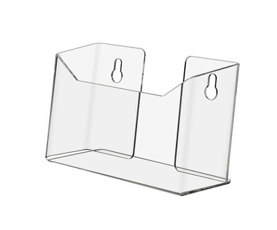 Postcard Holder Literature Display 6”W Wall Mount Clear Acrylic Lot of ...