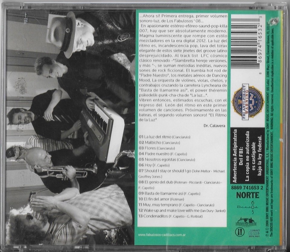 La Luz del Ritmo by Los Fabulosos Cadillacs (CD, 2009) Brand New Sealed ...