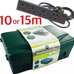 Outdoor 4 Socket 5m 10m 15m Extension Lead Electrical Enclosure ...