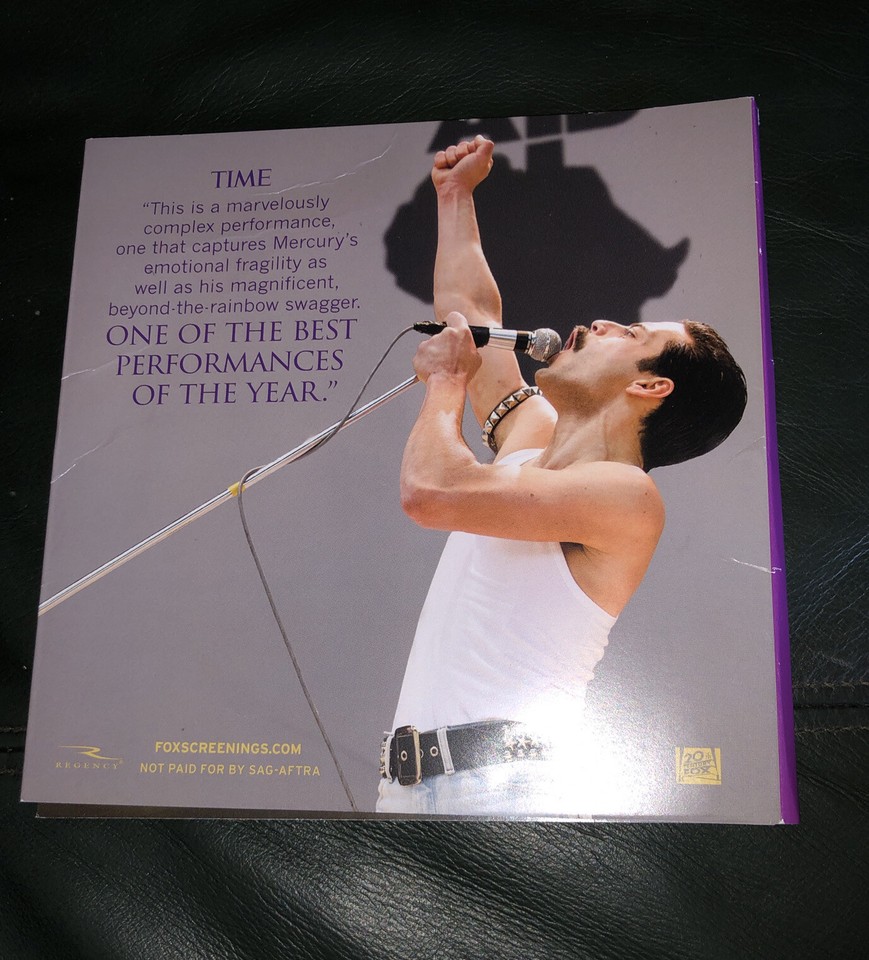Bohemian Rhapsody DVD FYC Full Length Movie Screener Queen Freddie ...