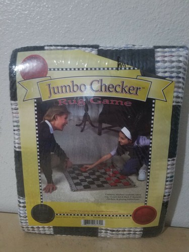 New Jumbo Checker Rug Game Checkers Kids Games Mat Play Fun Machine ...