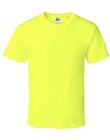Mens AAA High Visibility Neon Green Plain Safety Working Short Sleeve T ...