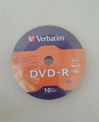 Verbatim 10 Pack 4.7GB DVD-R 16x 120 Minutes Recordable | eBay
