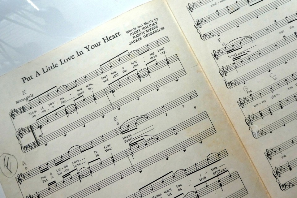 PUT A LITTLE LOVE IN YOUR HEART Sheet Music 1969 by JACKIE DE SHANNON ...