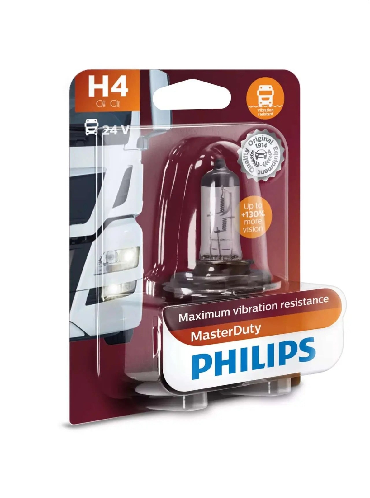 H4 24V 75/70W P43t-38 24V Halogen MasterDuty 1St Philips | eBay