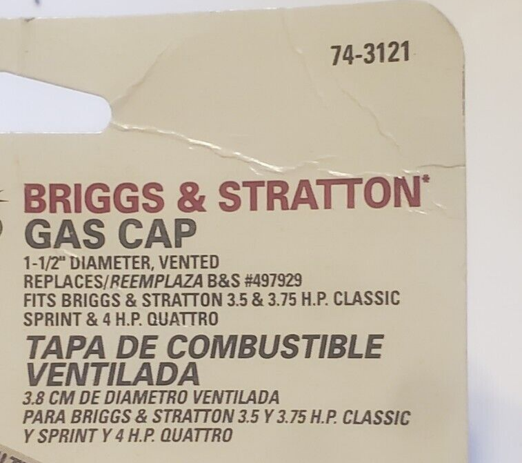 UNIFIT 74-3121 BRIGGS & STRATTON 1 1/2" DIA. VENTED SMALL ENGINE GAS ...